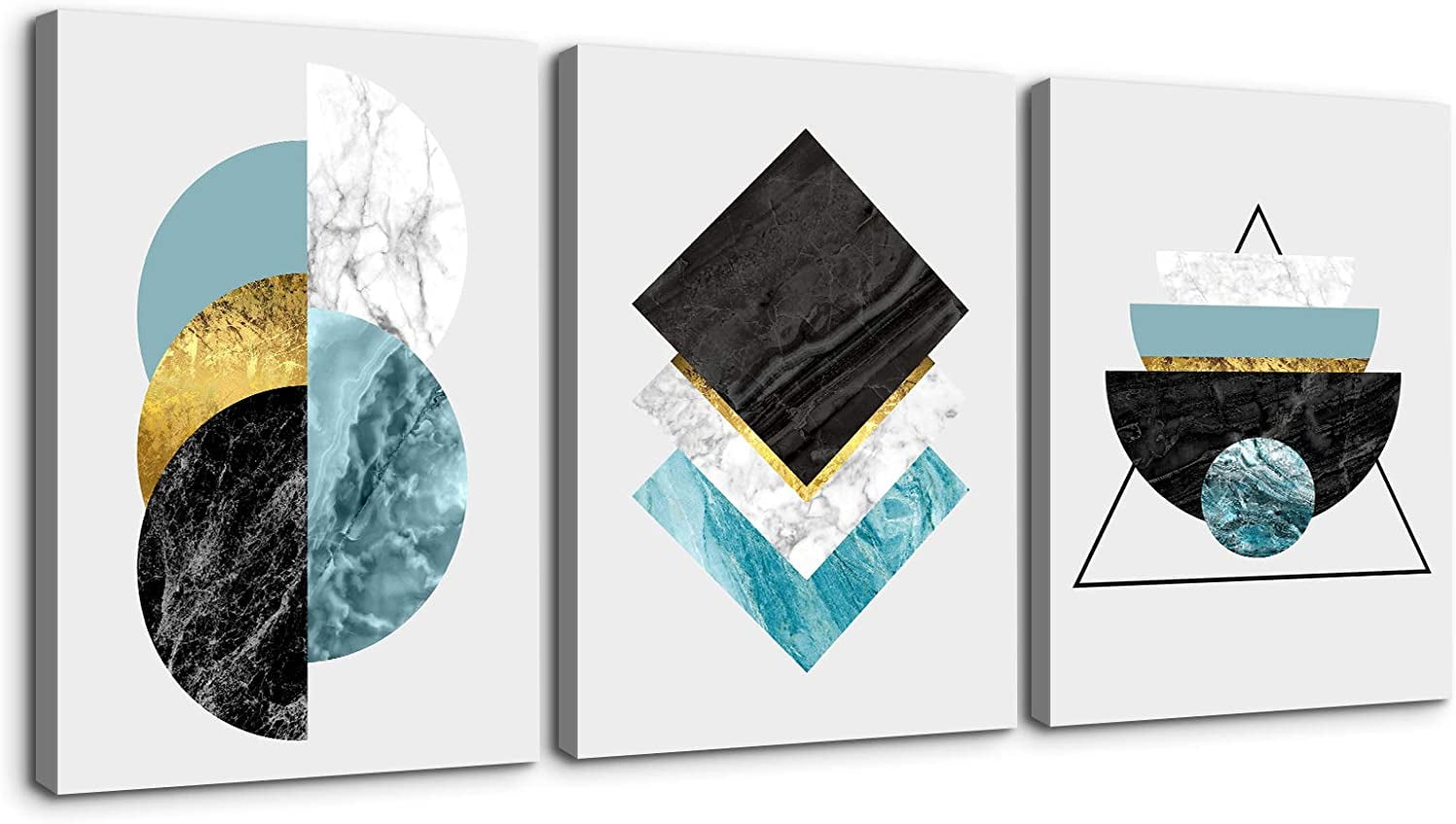 Denozer 3 Panels Abstract Art Modern Canvas Prints Wall Art Paintings ...