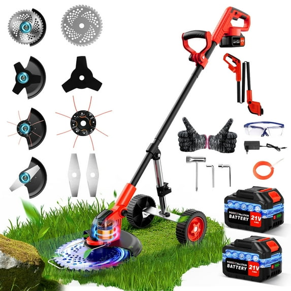 Denqir 12-inch Electric Weed Eater, Battery Powered Weed Wacker Grass ...
