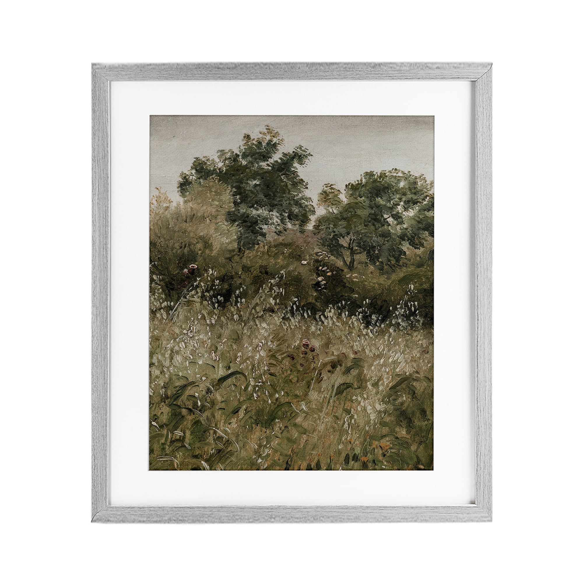 Dense Forest Thicket Gray Framed Print Under Glass, design by Lettered ...