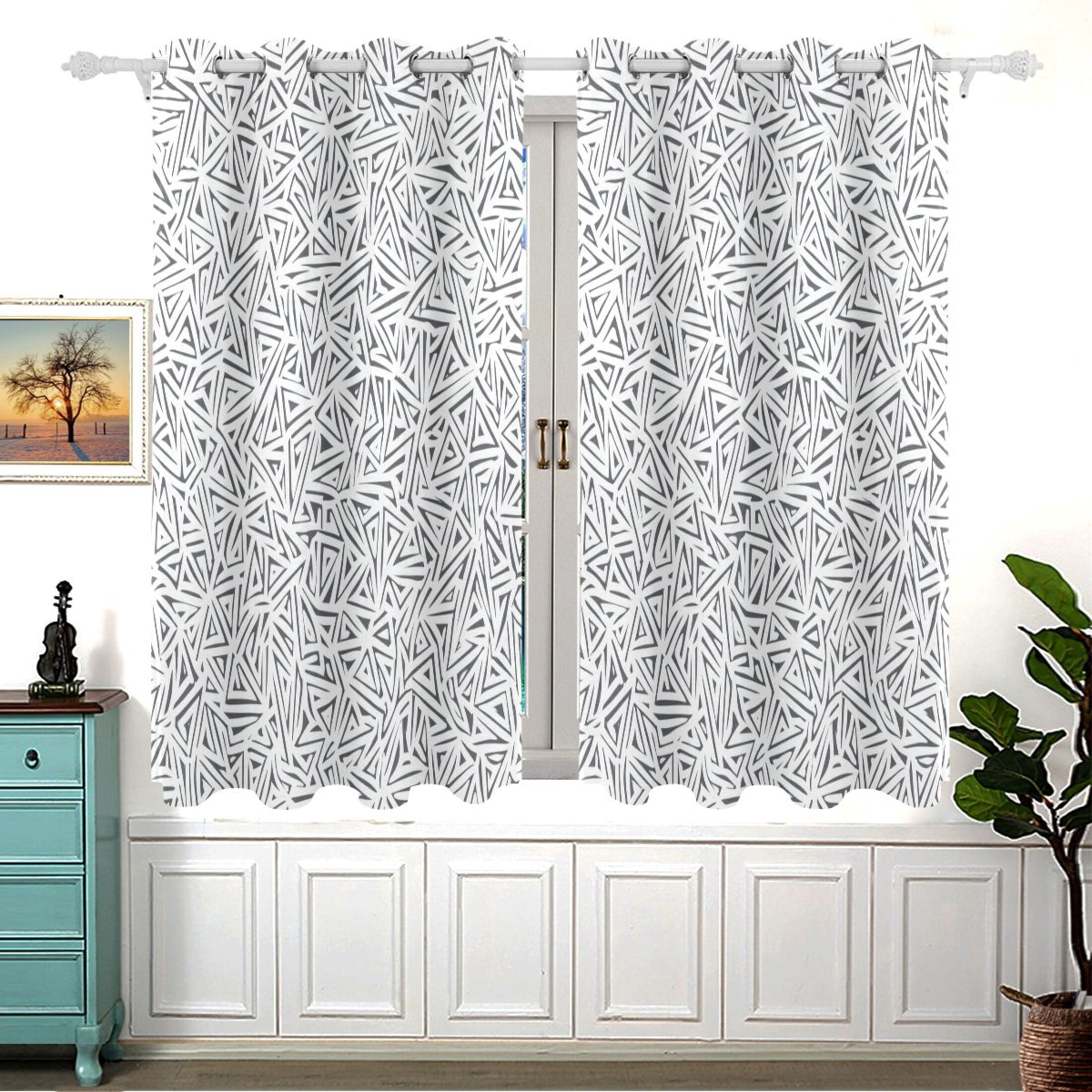 Dense Seamless Pattern Design 54x55 Inch Blackout Curtains Thermal ...