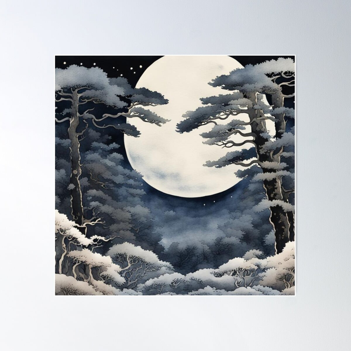 Dense Taiga Coniferous Forest With Huge Ancient Trees. Poster Wall Art ...