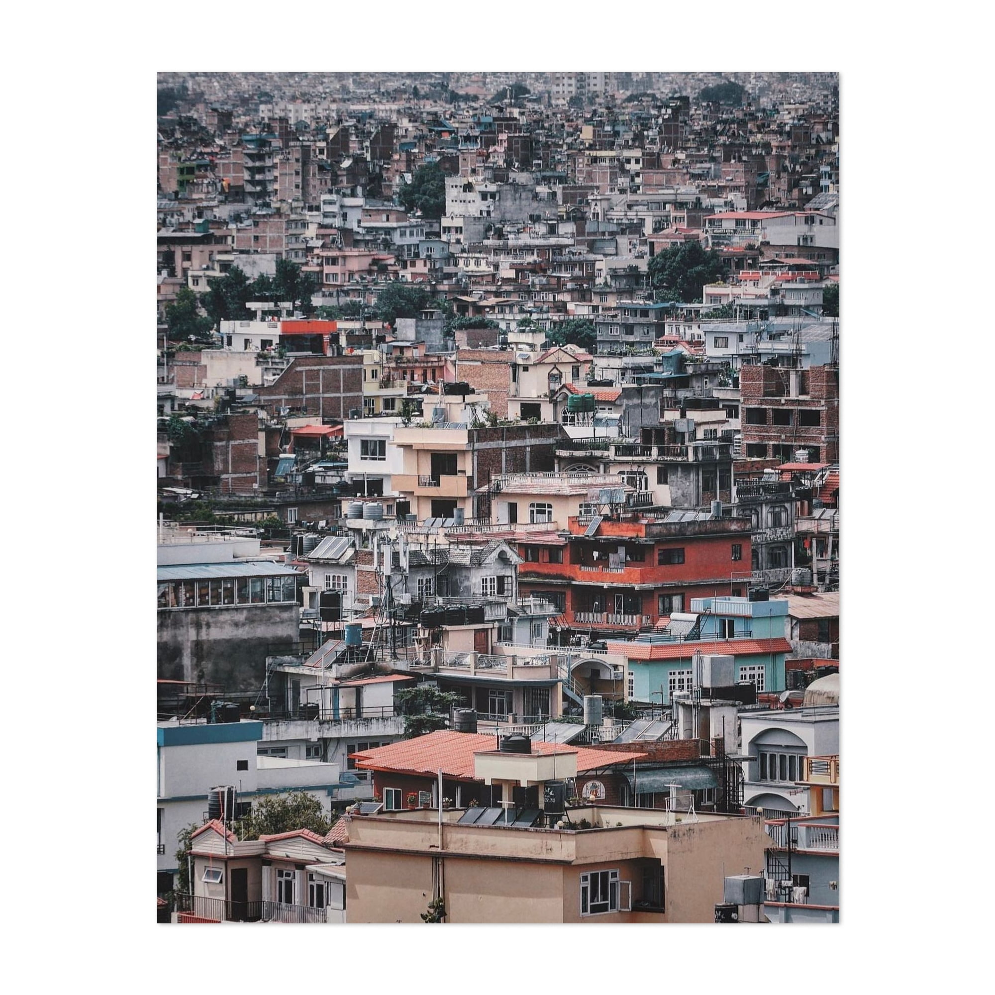 Dense Urban Landscape of Kathmandu - Kathmandu Bagmati Province Nepal ...