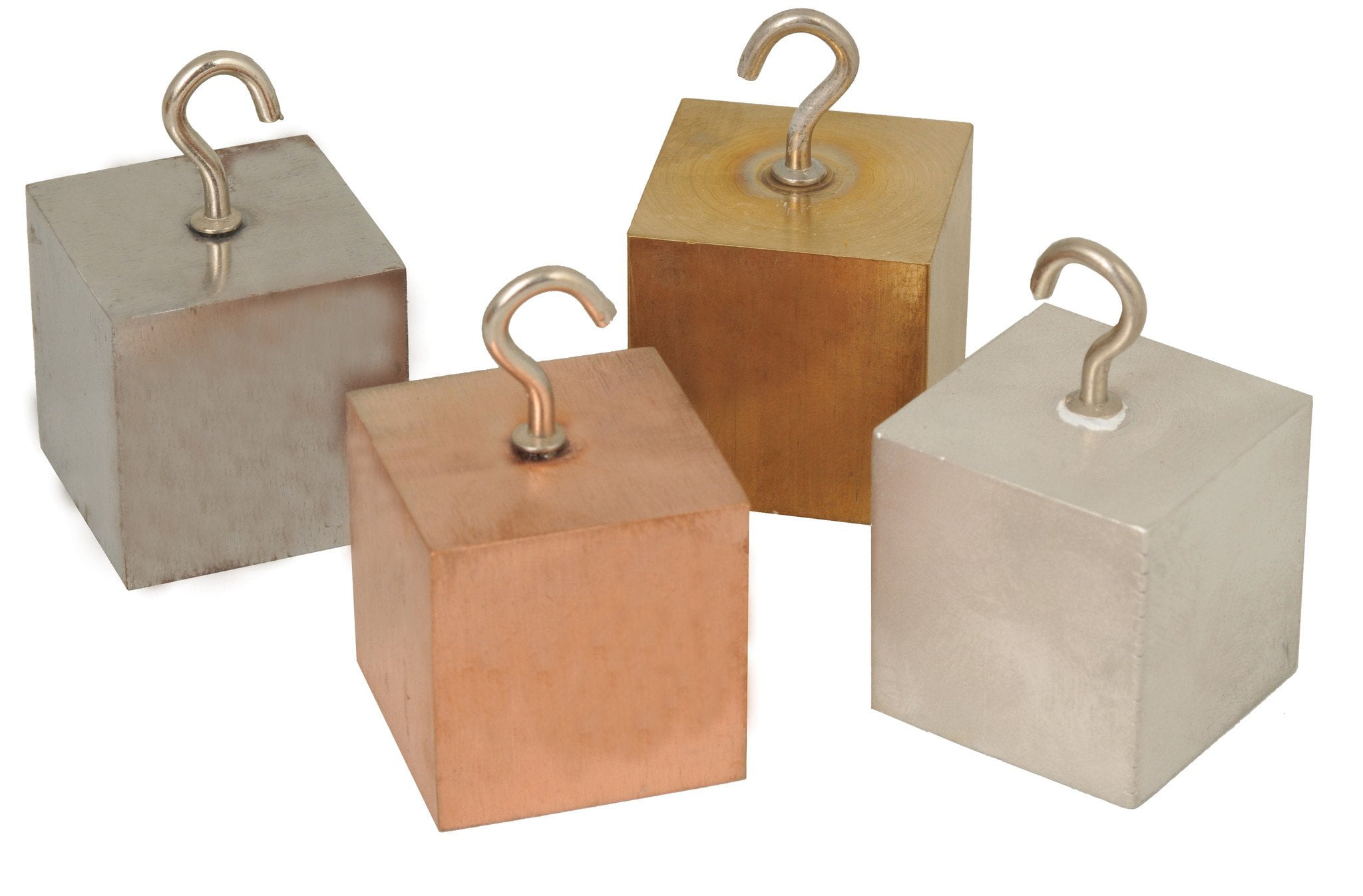 Density Cubes Set with Hooks - Includes 4 Metals - Brass, Copper ...