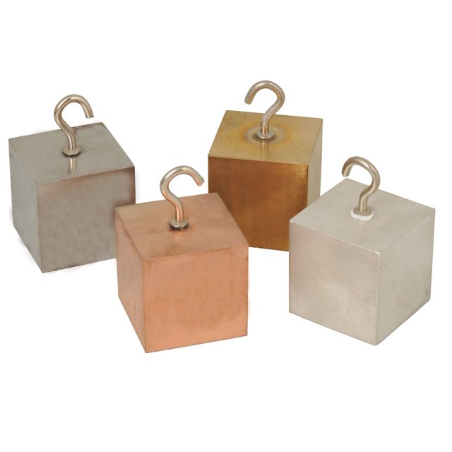 Density Cubes Set with Hooks - Includes 4 Metals - Brass, Copper ...