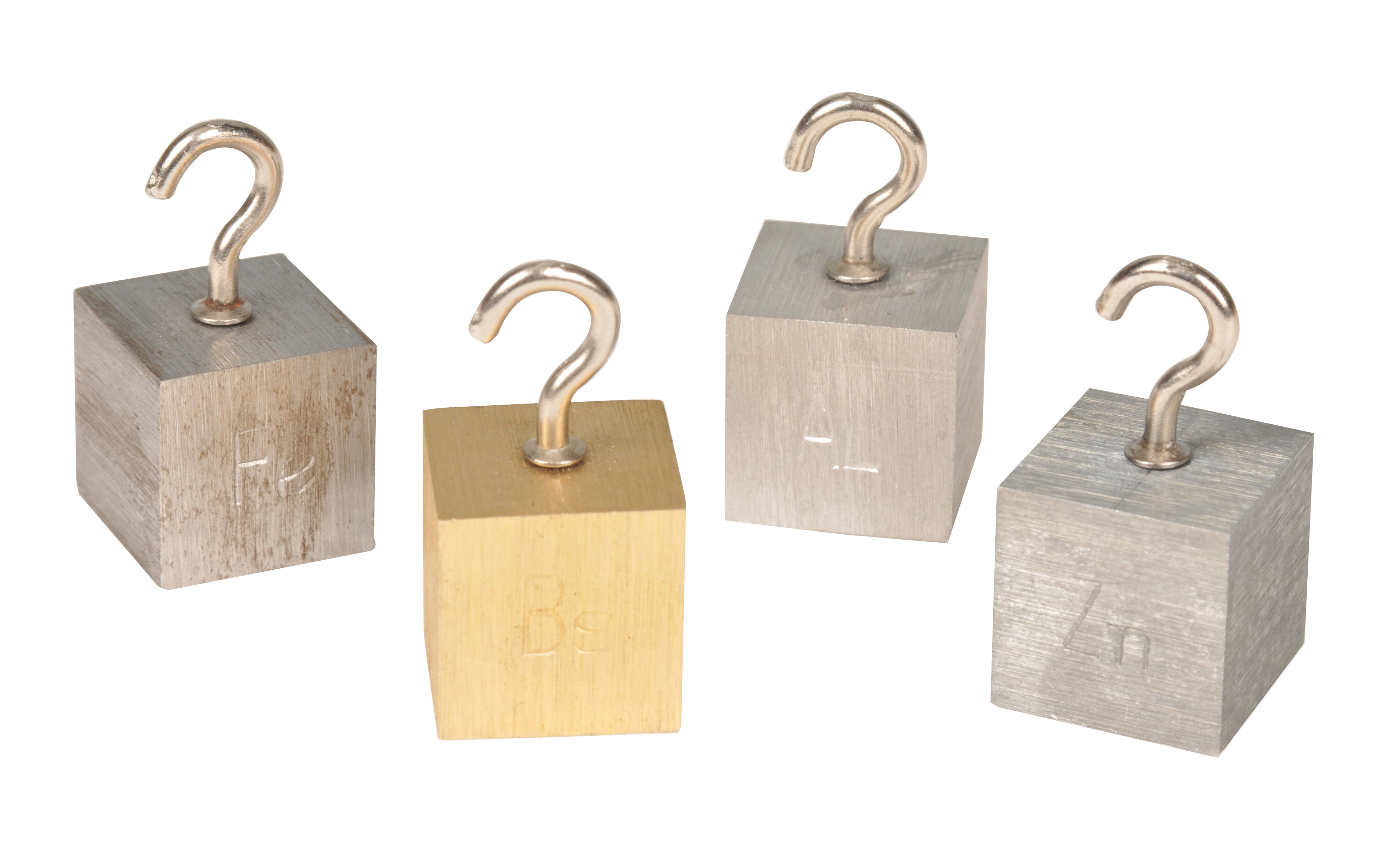 Density Cubes Set with Hooks - Includes 4 Metals - Brass, Lead ...