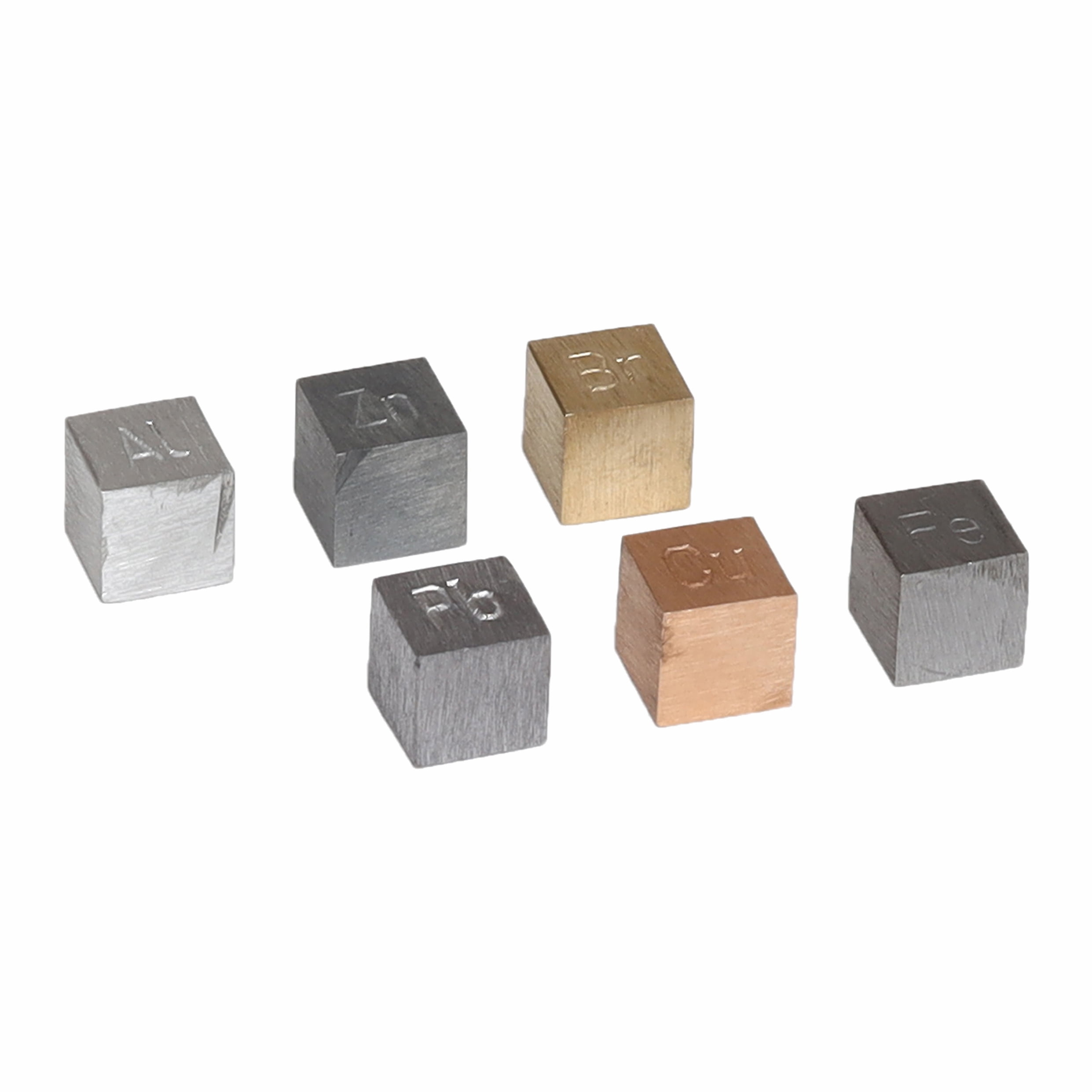 Density Cubes Set - Includes 6 Metals - Brass, Lead, Iron, Copper ...