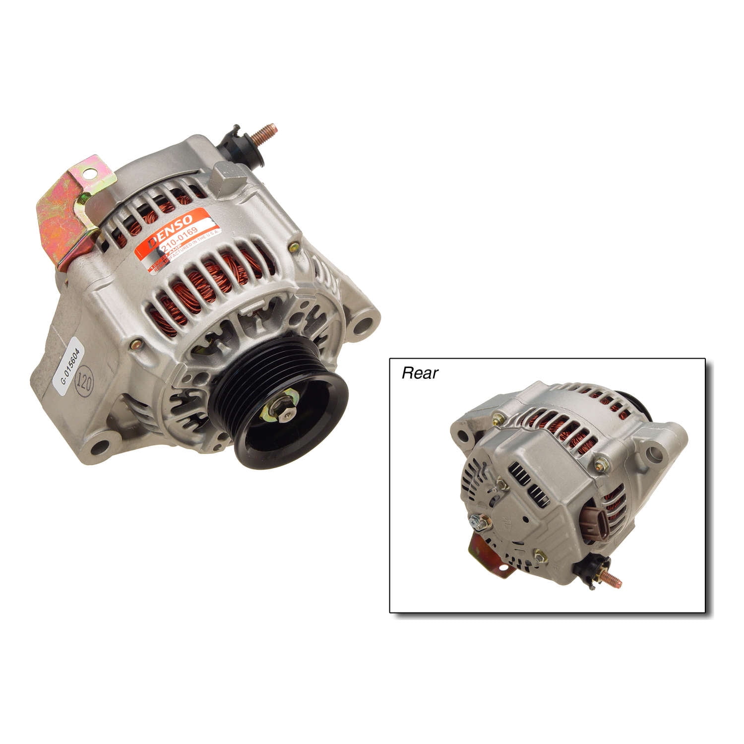 Denso First Time Fit - Reman Alternator, 80 Amp Fits select: 1993-1995 ...