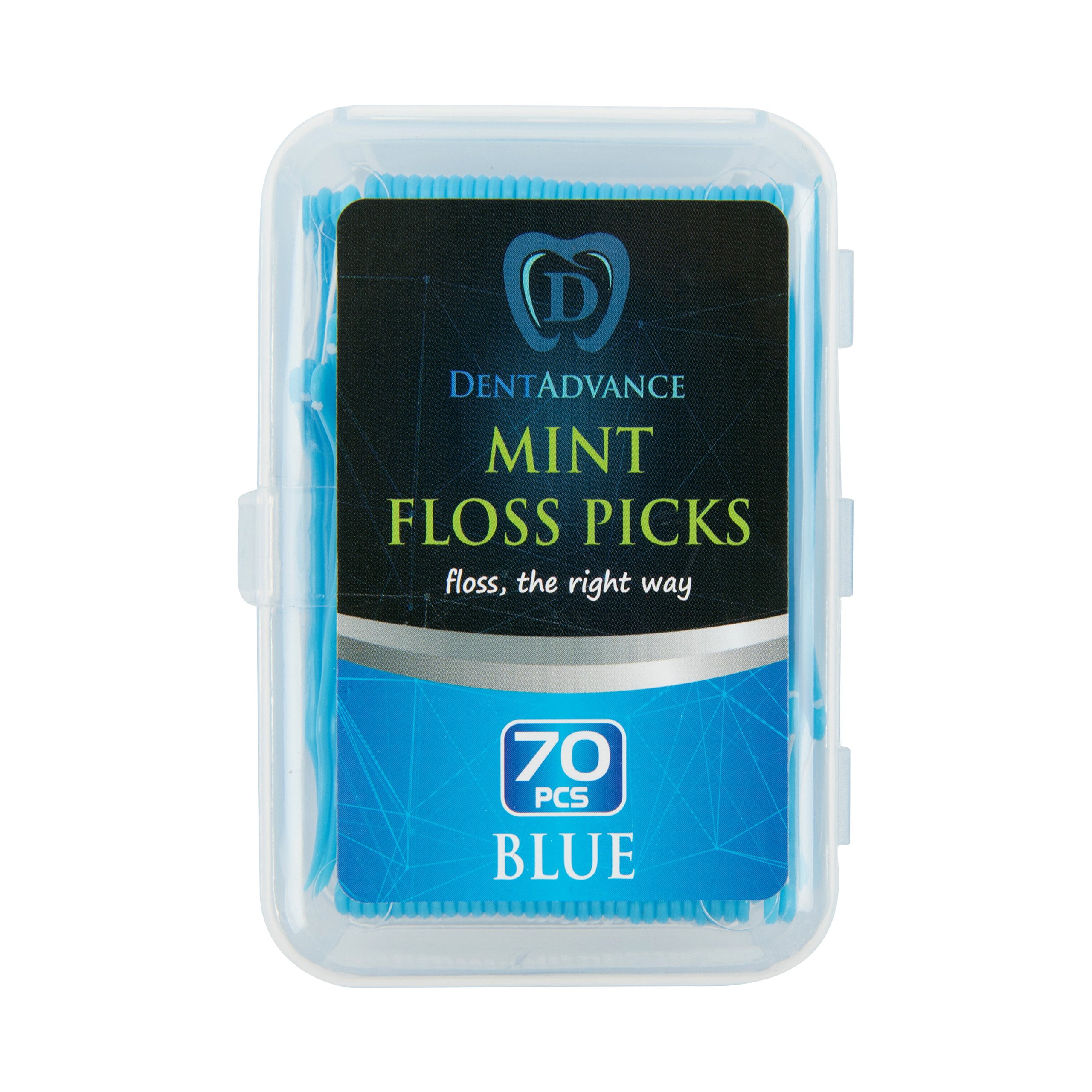 DentAdvance Mint Dental Floss YPF5 Picks - Easy Reach Back Teeth ...