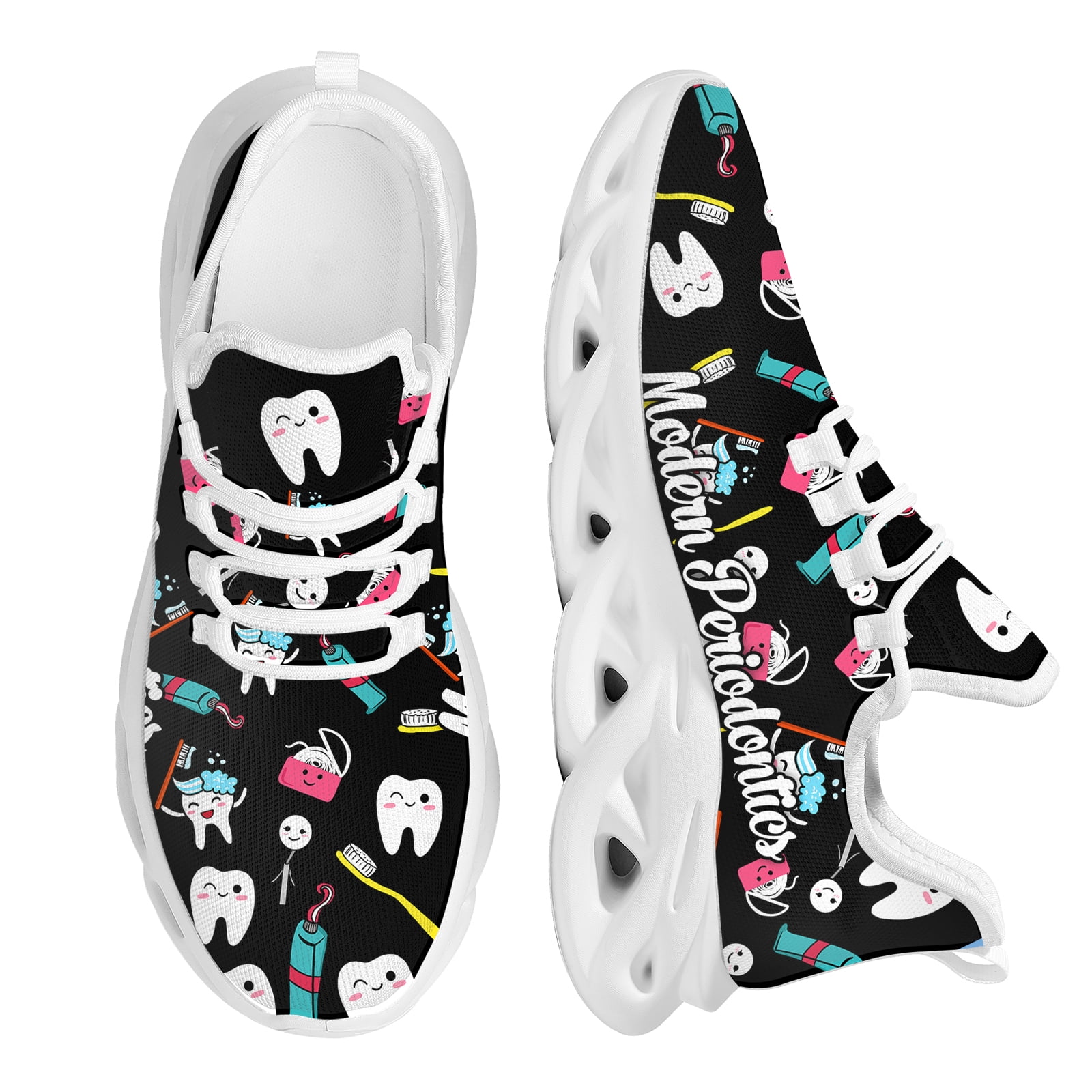 Denta Assistant Mesh Sneakers Comfort Lace-up Platform Shoes ...