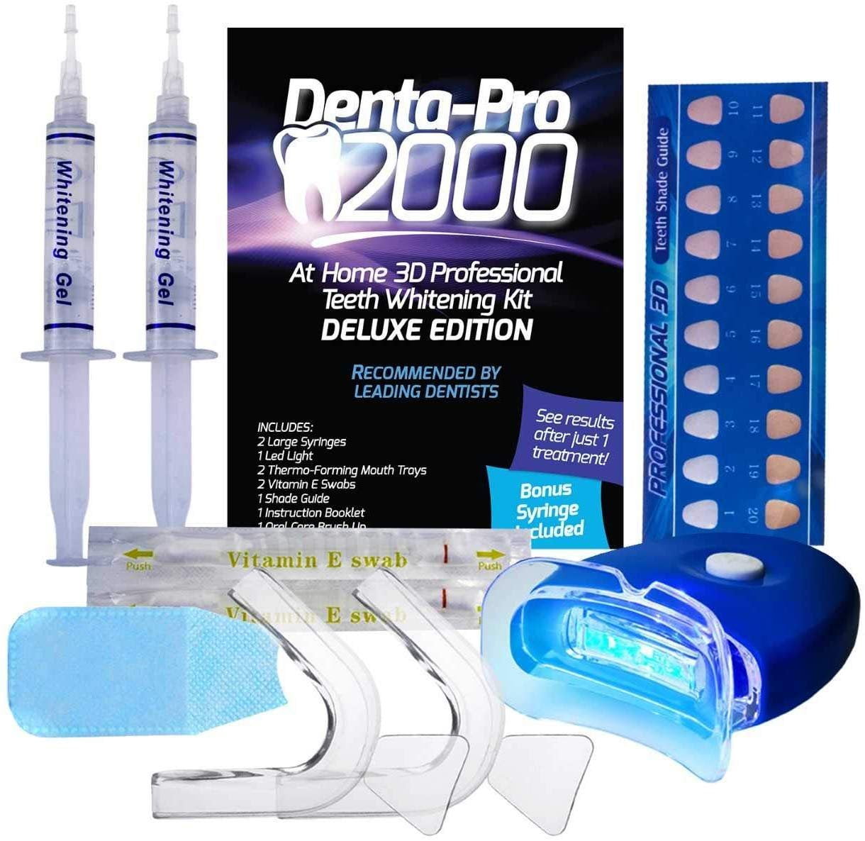 DentaPro 2000 3D Teeth Whitening Kit Deluxe Addition Includes LED Light ...