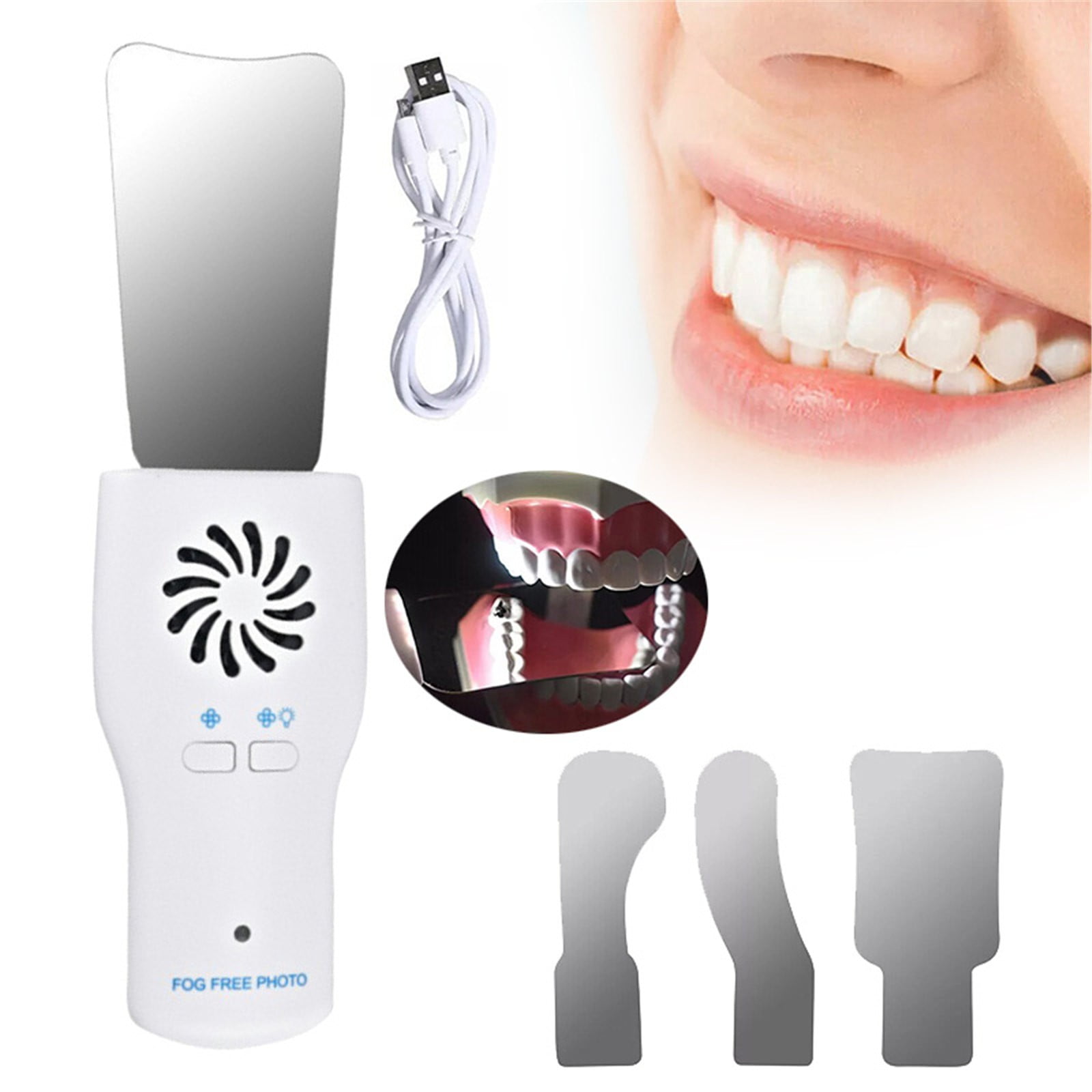 Dental Anti-Fog Mirror Set Anti Fog Reflective Set Stainless Reflective ...