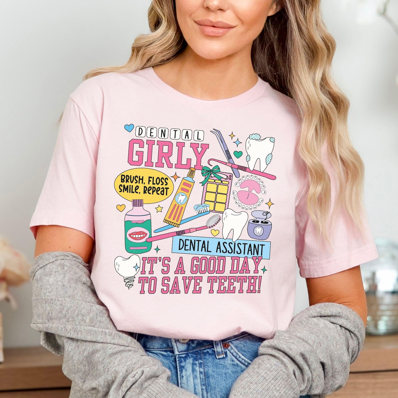 Dental Assistant Dental Girly Dental Shirts Dental Hygiene Gifts Dental
