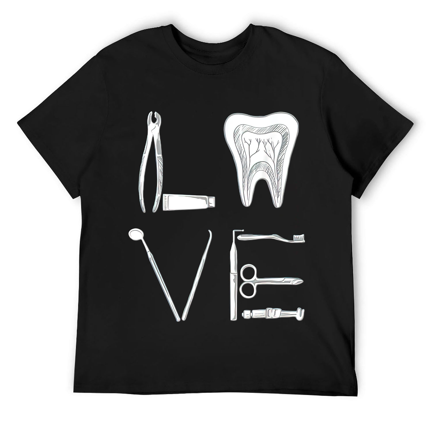 Dental Assistant Dentist Love TShirt Hygienist Tooth Gift T-Shirt ...