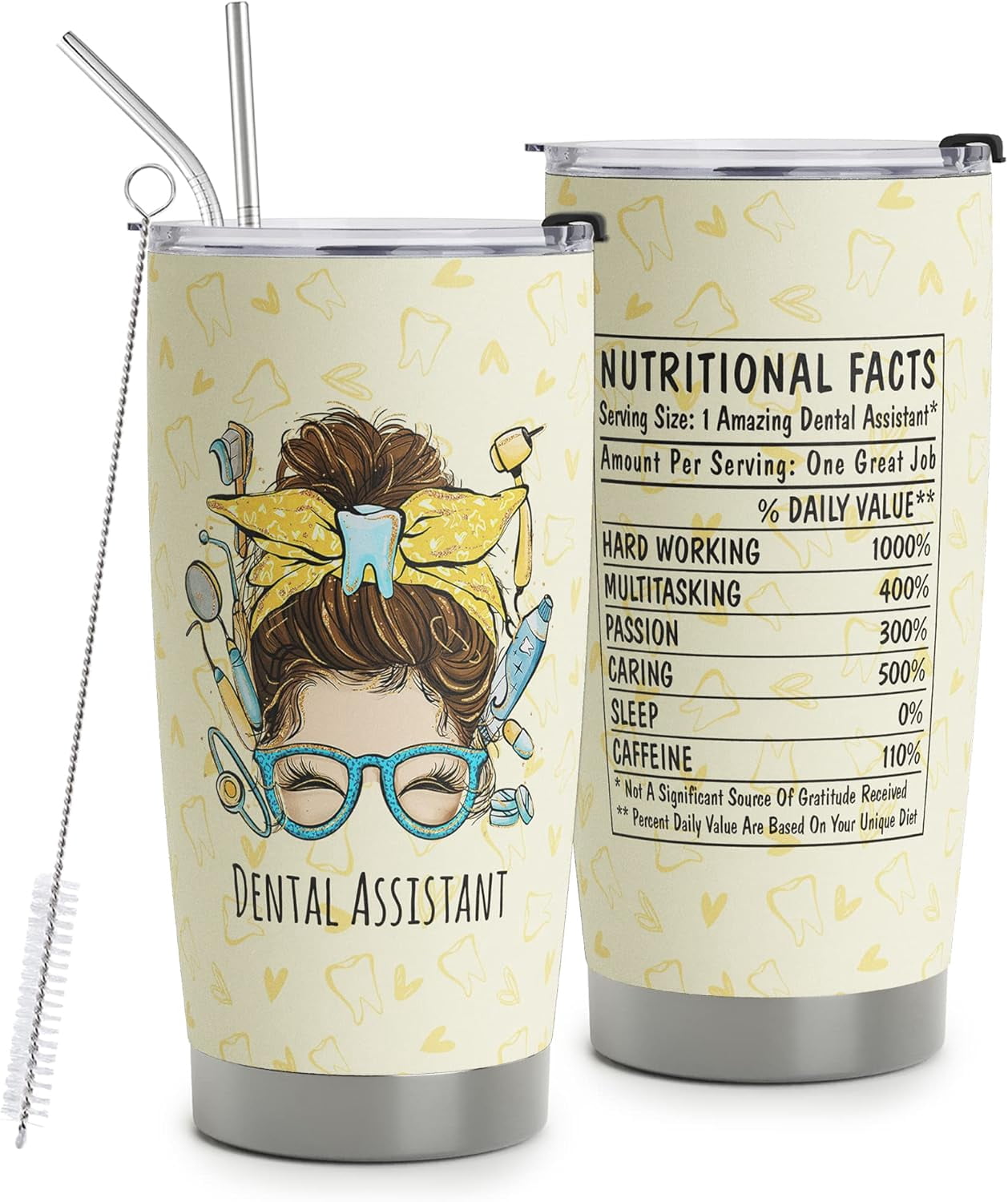 Dental Assistant Gifts for Women - Stainless Steel Nutrition Facts ...