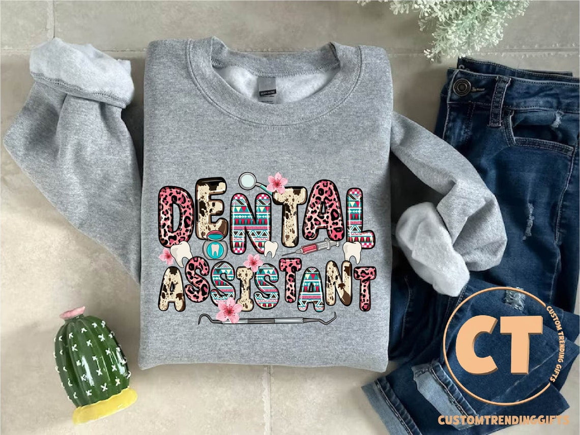 Dental Assistant Sweatshirt, Western Future Dentist Sweatshirt Gift ...