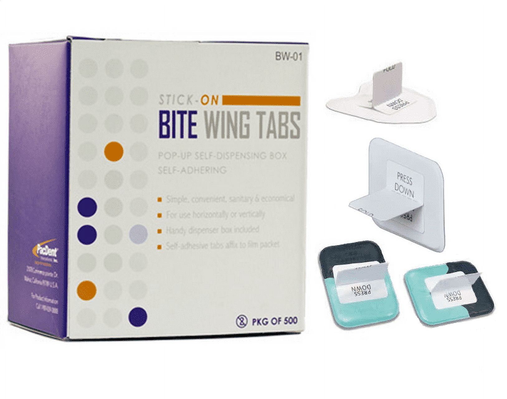 Dental Bite Wing Tab, Pressure Type, Box of 500 Tabs - Walmart.com