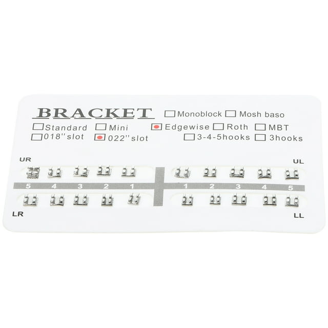 Dental Braces Bracket Stainless Steel Brackets Kit with Tray Ultra Thin ...