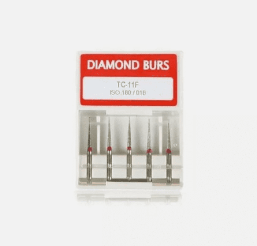 Dental Burs TC-11F Diamond FG High Speed Bur Taper Conical End Fine ...