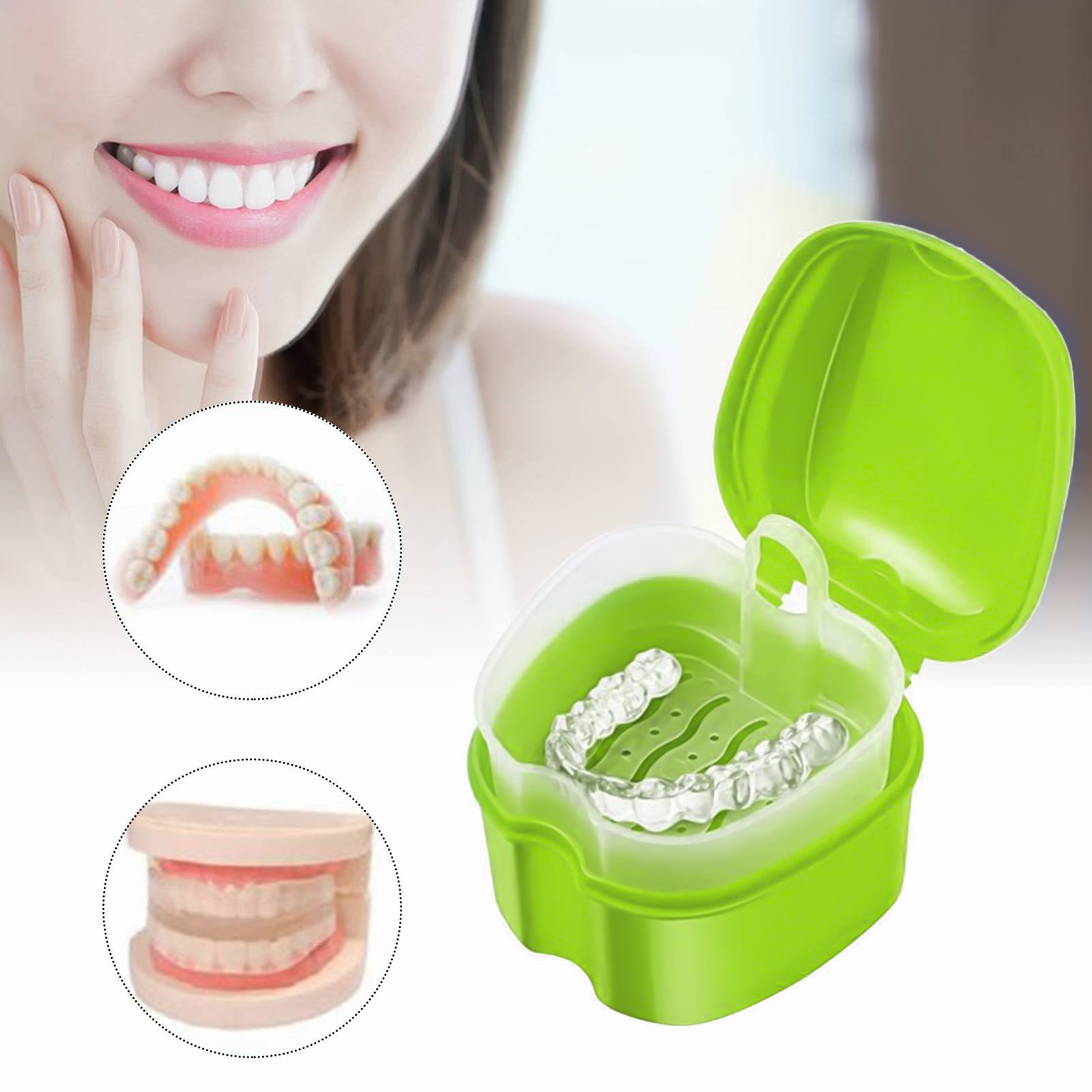 Dental Care Agents-Denture Case Cup Box Holder Storage Soak Container ...