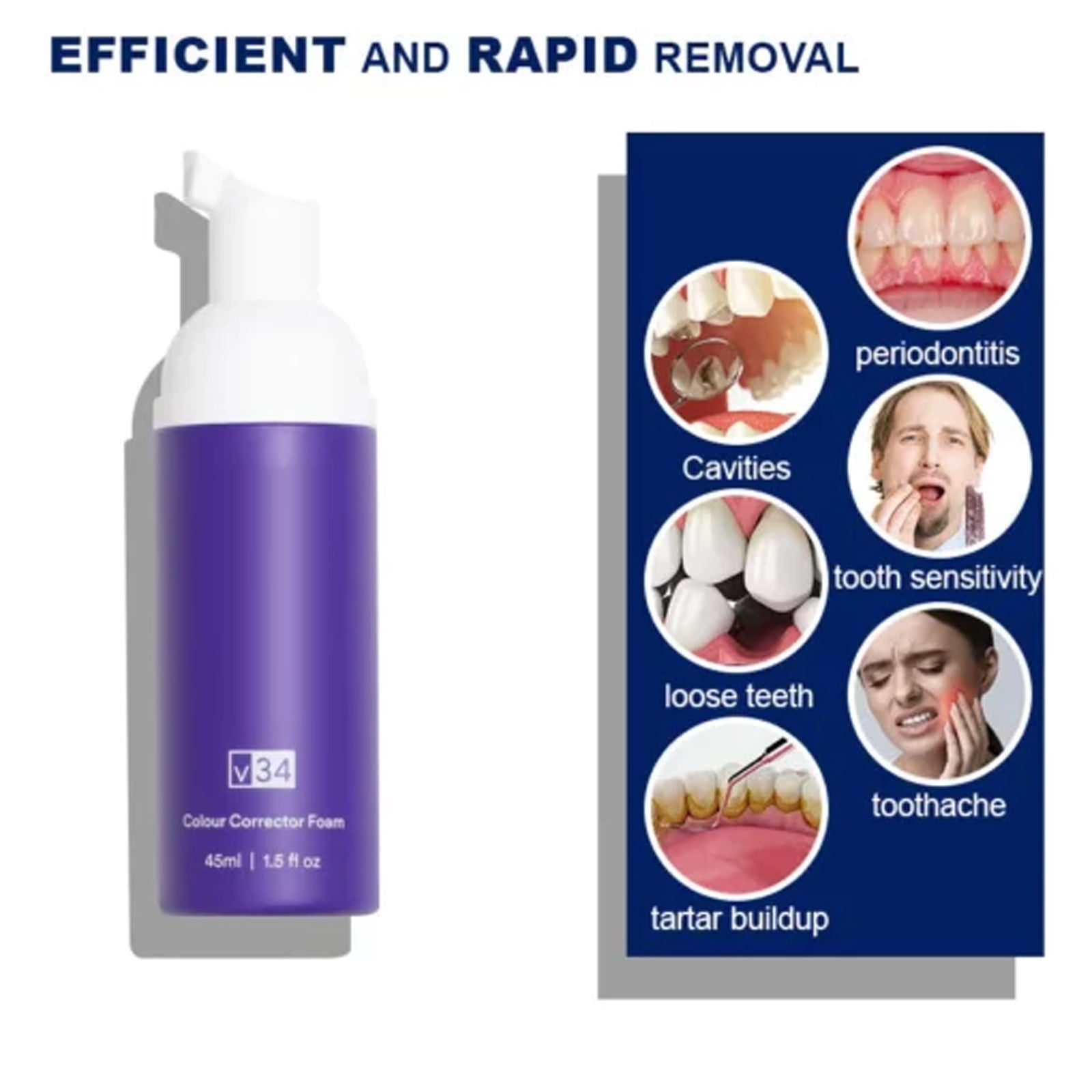 Dental Care Agents Tooth Care Foam Toothpaste Ultra Fine Mousses Foam ...