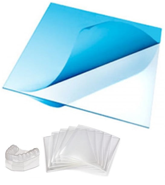 Dental Clear EVA .150, 5" x 5" Mouthguard Material 12/Pack Plates ...