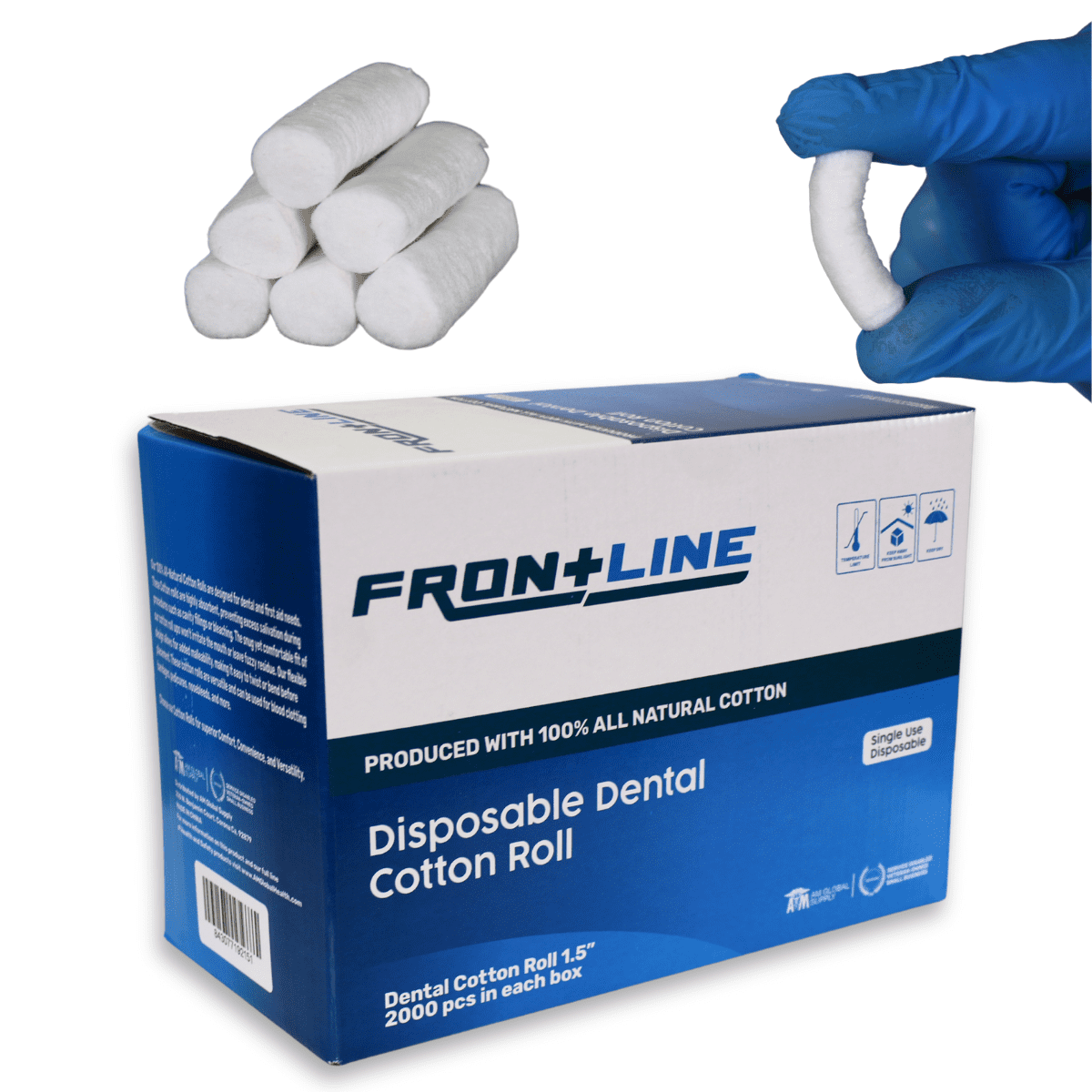 Dental Cotton Rolls 2,000 Count 1.5 Inch Nosebleed Dental Plugs Extra ...