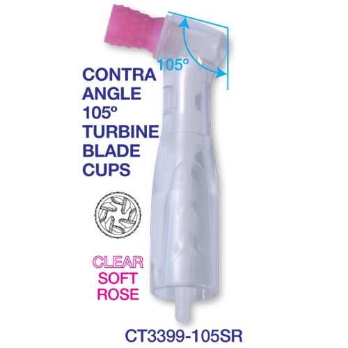 Dental Disposable Clear Body Prophy Angles Turbine Blade Cup Soft 105 ...