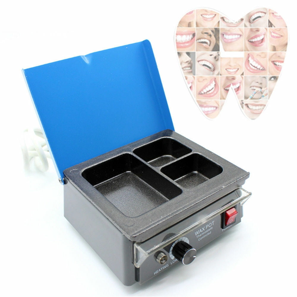 Dental Electric Wax Heater Machine 3-Well Non-Stick Lab Wax Melting ...