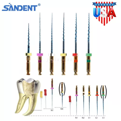 Dental Endodontic Endo Rotary Files Heat Activated Super Niti Files ...