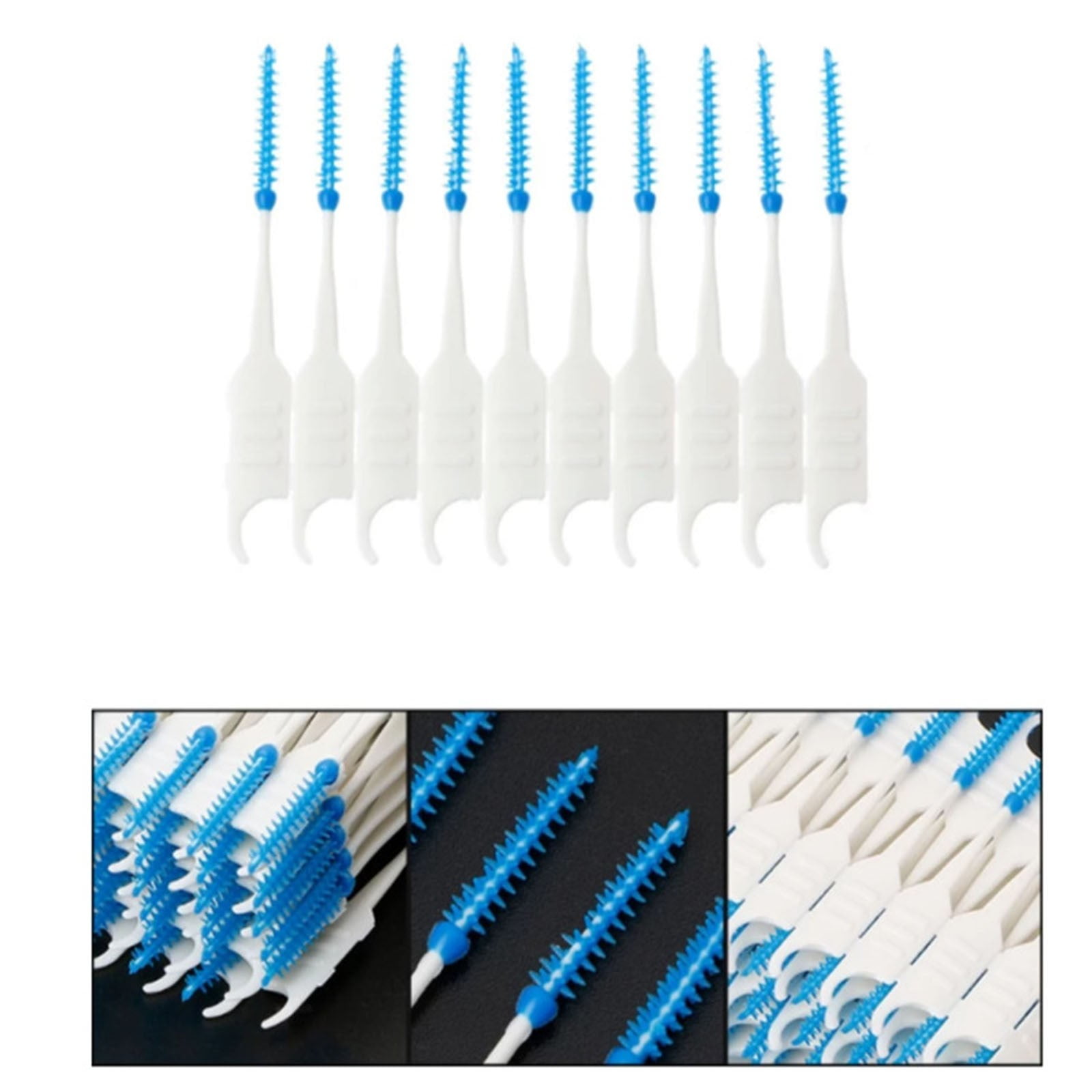 Dental Floss Picks 160Pcs Interdental Brush Stick Toothpick Soft ...