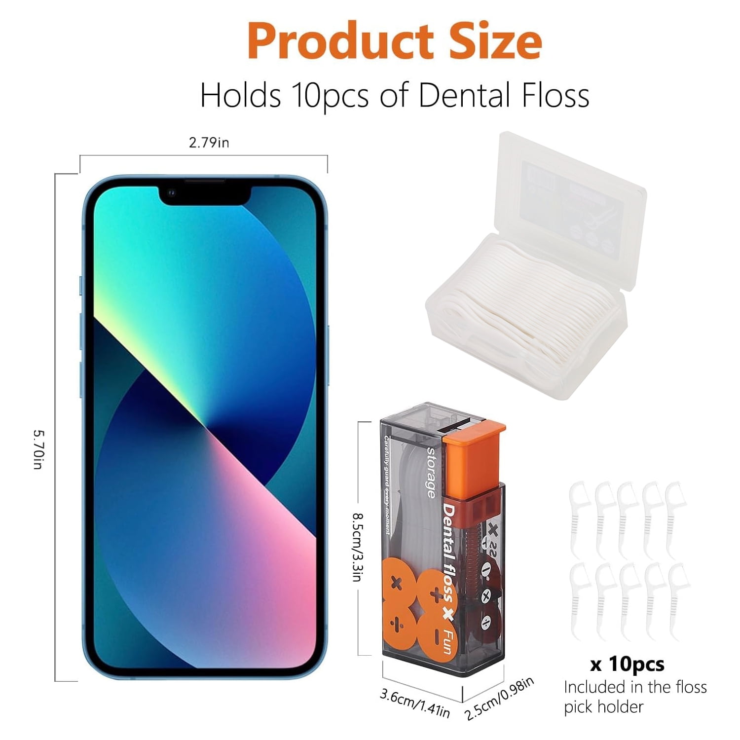 Dental Floss Picks Dispenser - More Portable - 60 Pcs Tooth Dental ...