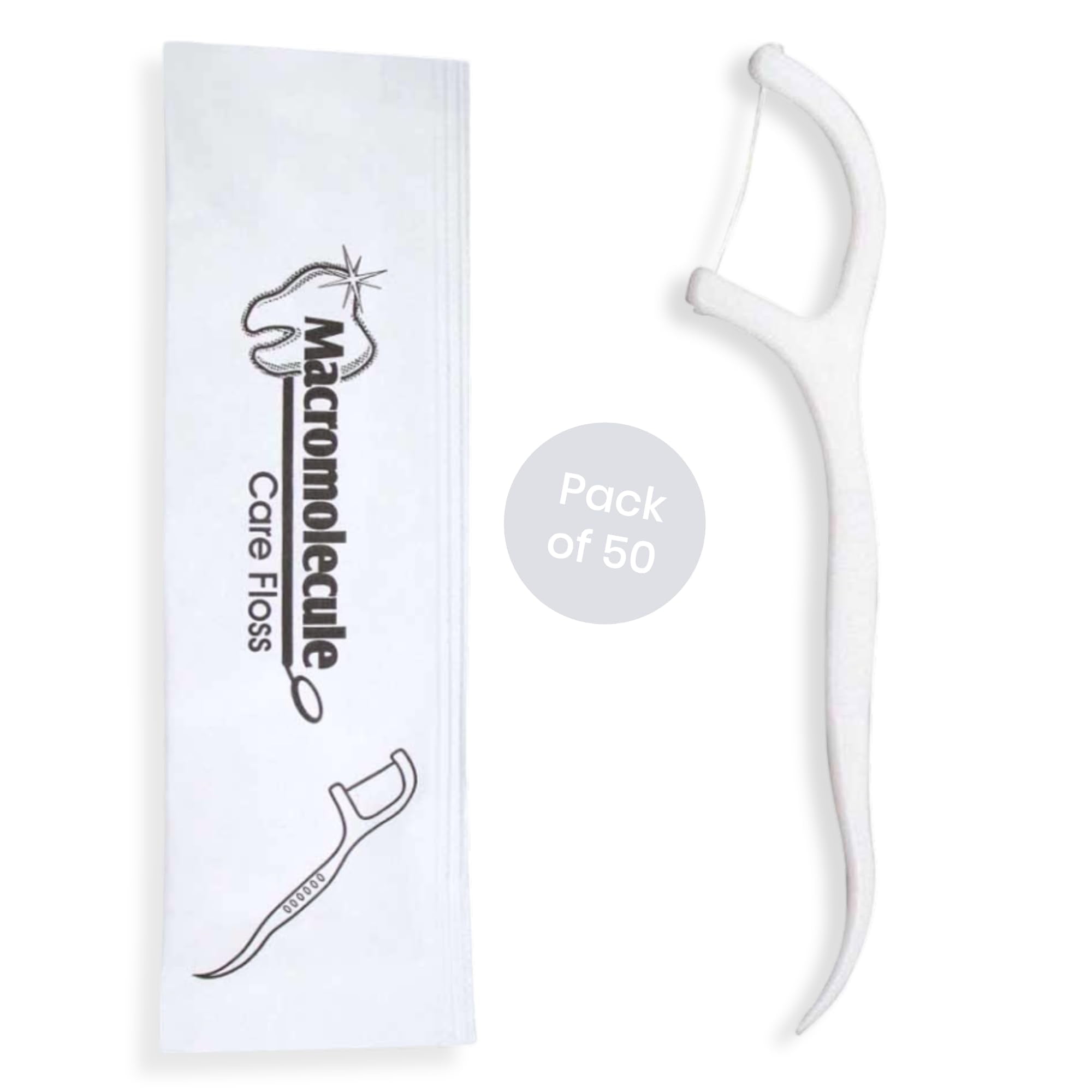 Dental Floss Picks (Pack DHF10 of 50) - Individually Wrapped Flossers ...