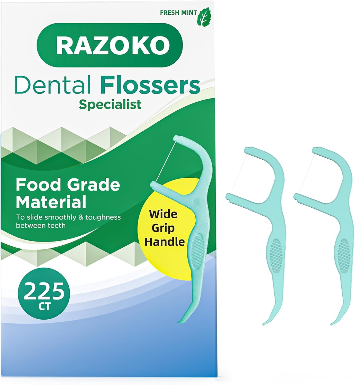 Dental Floss Picks | Toothpick, Shred-Resistant Floss, Easy Grip Handle ...