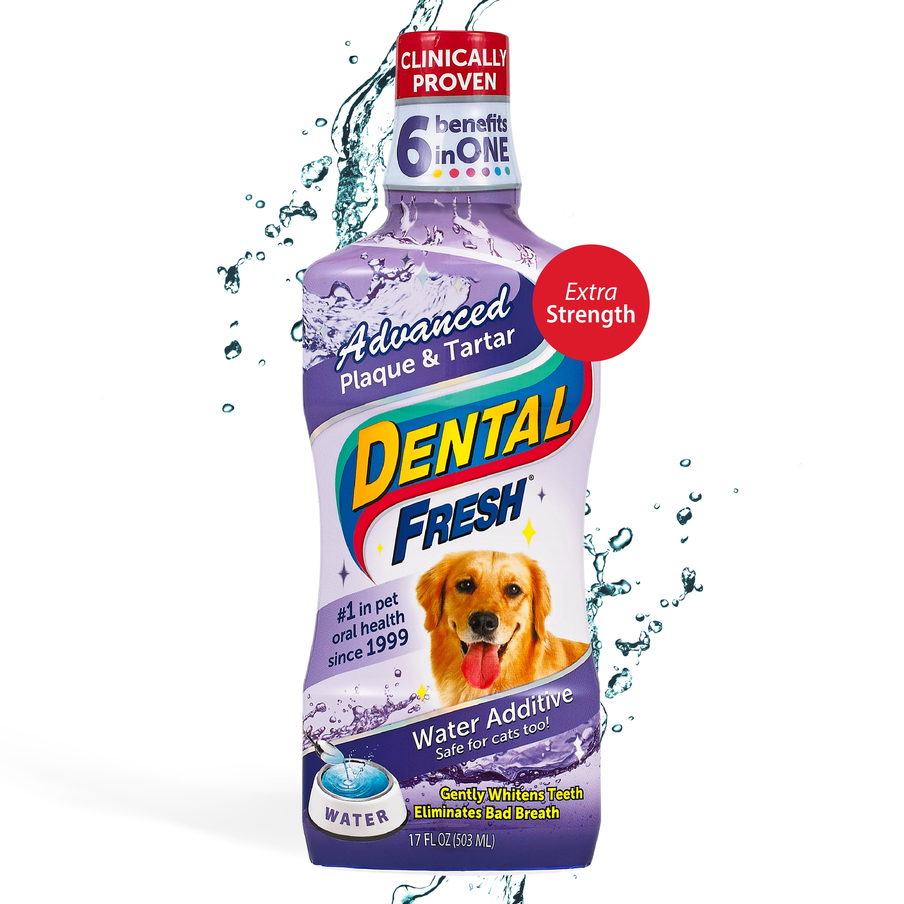 Dental Fresh Advanced Plaque & Tartar Water Additive for Dogs, 17oz ...