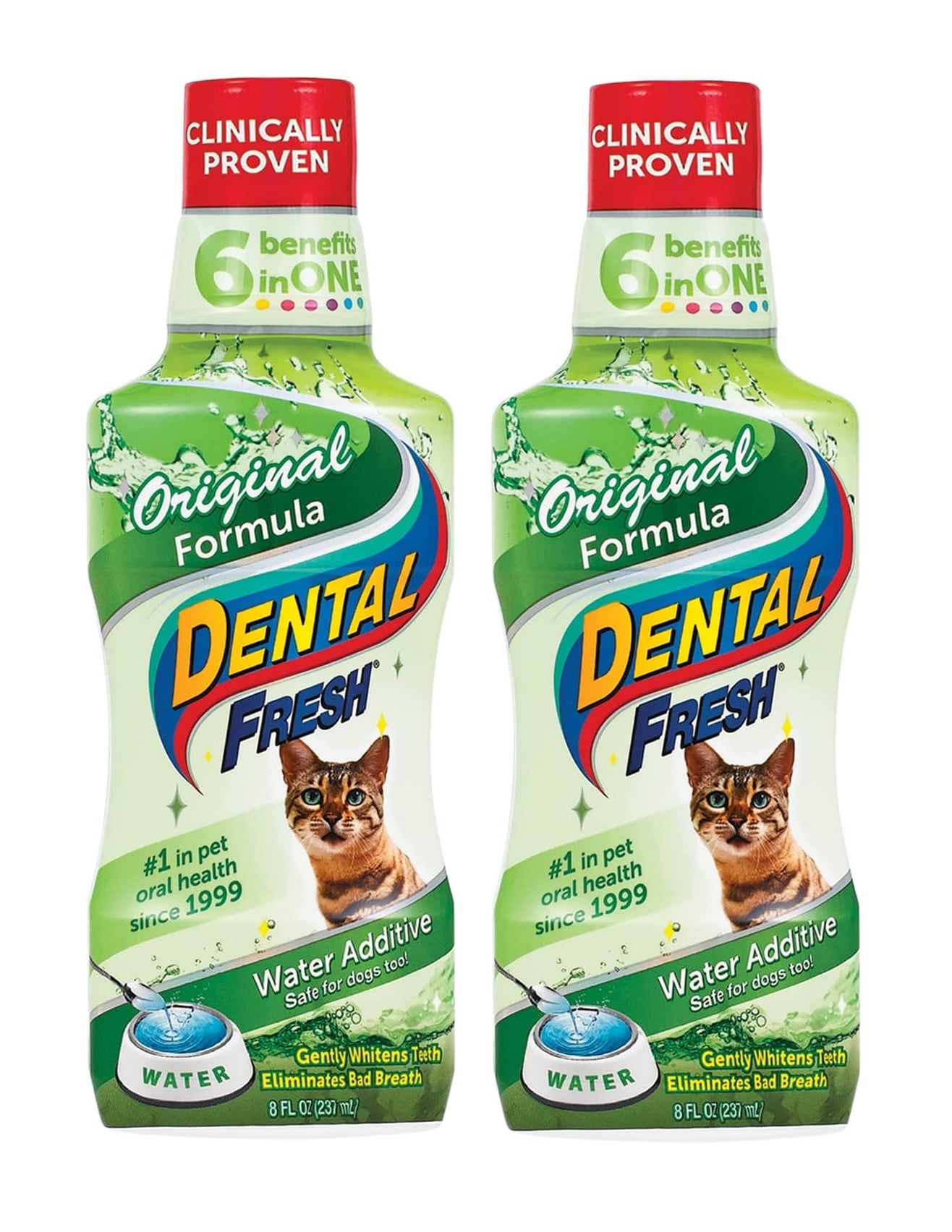 Dental Fresh Original Formula Cat Dental Water Additive, 8 oz, 2 Pack ...