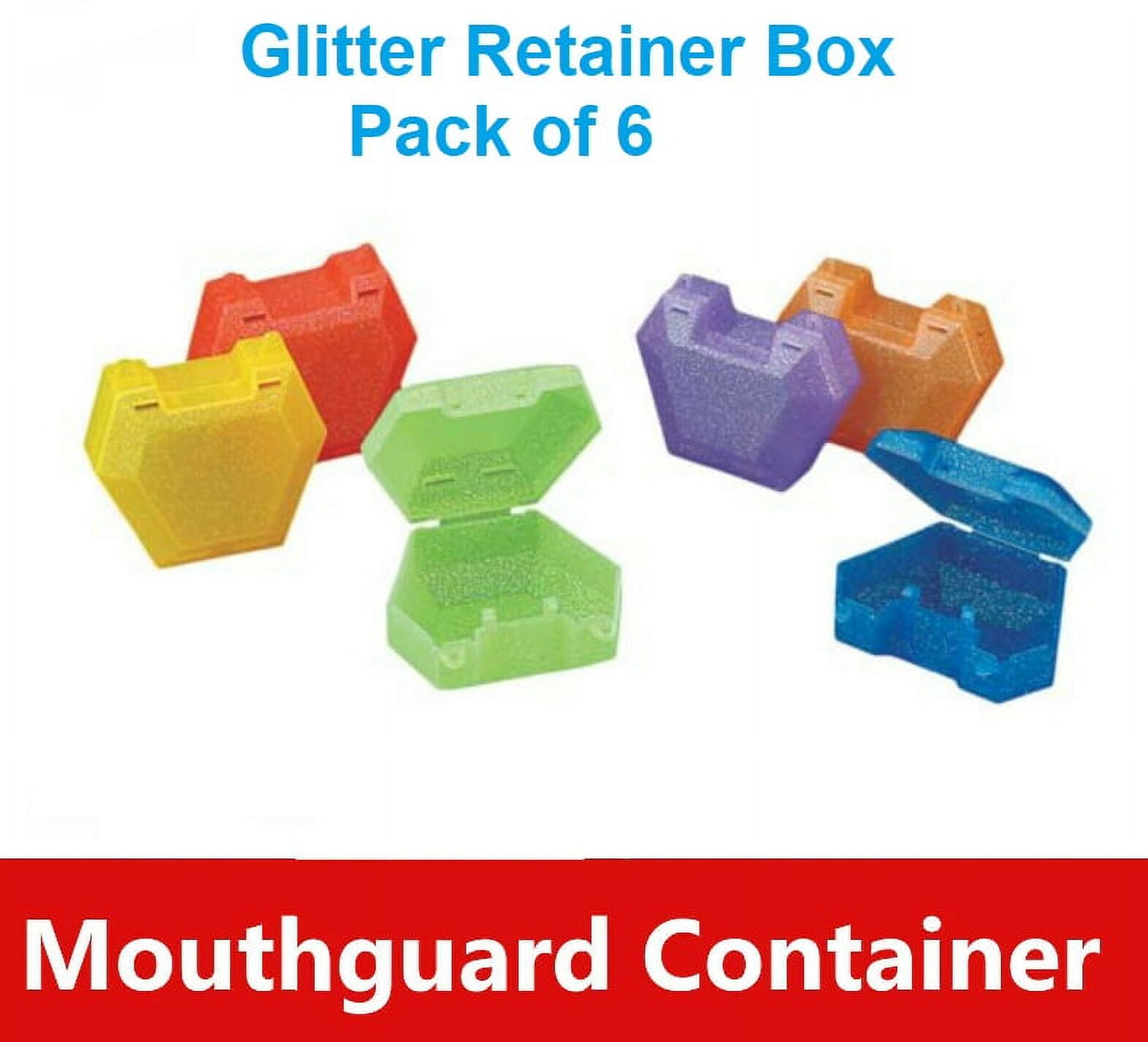 Dental Glitter Retainer Denture Storage Case Box Mouthguard Container ...