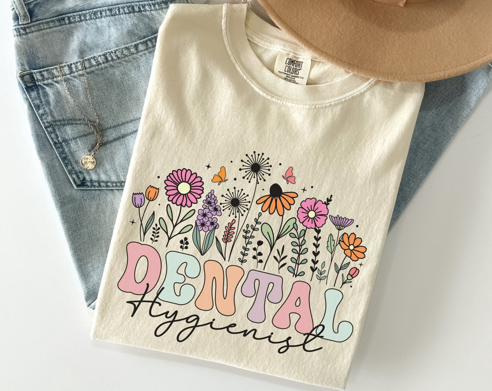 Dental Hygienist TShirt Floral Design - Walmart.com