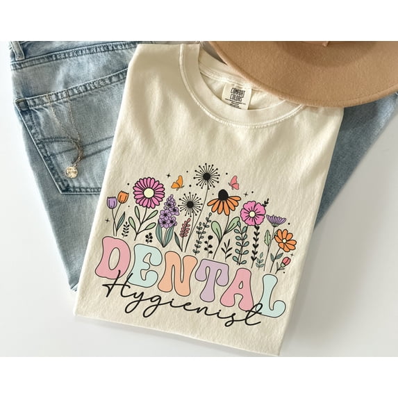 Dental Hygienist TShirt Floral Design - Walmart.com