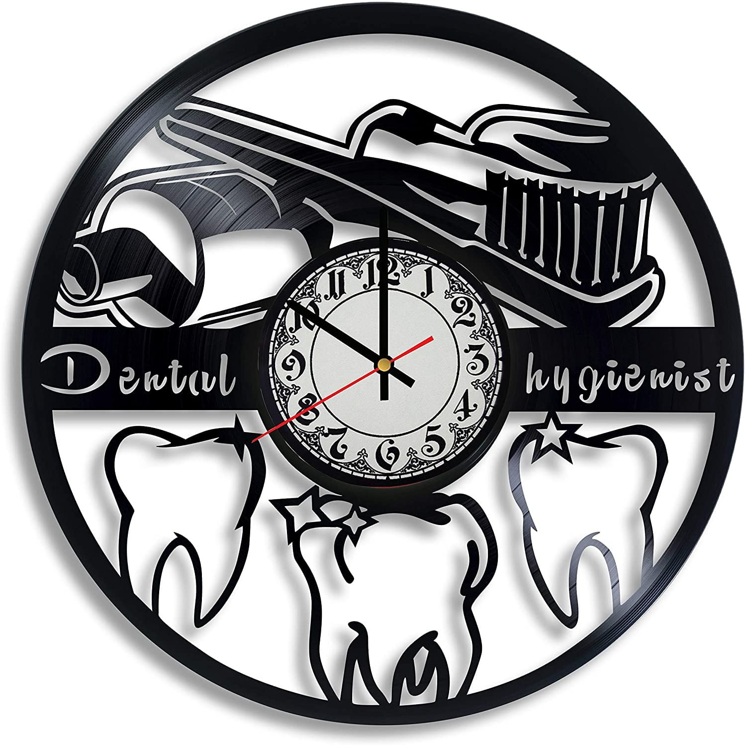 Dental Hygienist Vinyl Record Wall Clock, Dental Hygienist Gift for Any ...