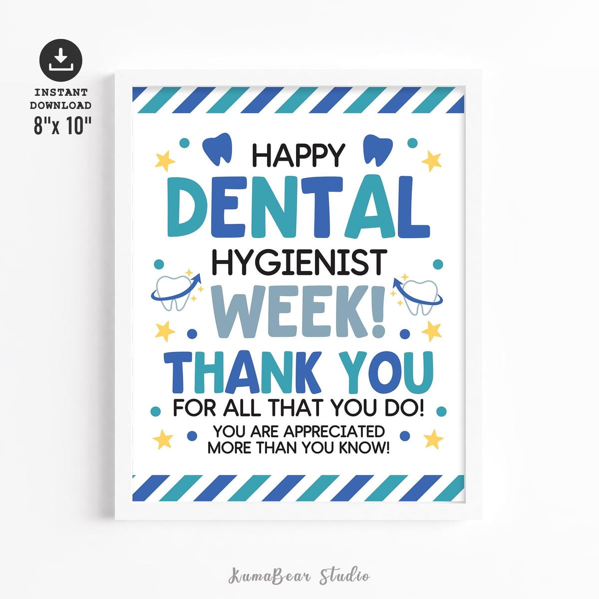 Dental Hygienist Week Sign Printable, Dental Hygienists Week Poster ...