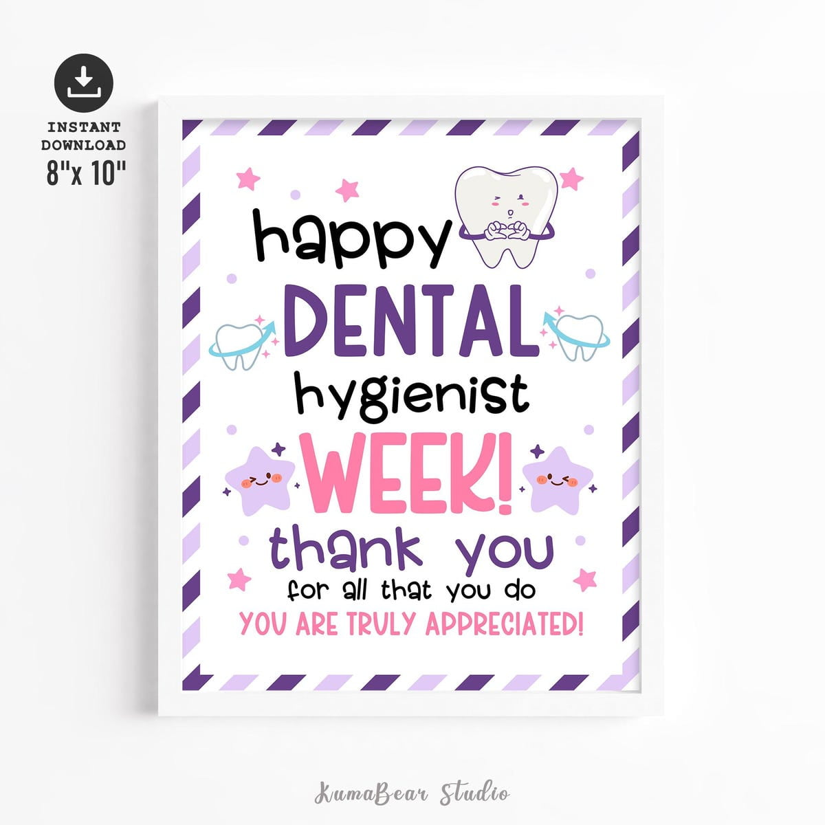 Dental Hygienist Week Sign Printable, Dental Hygienists Week Poster ...