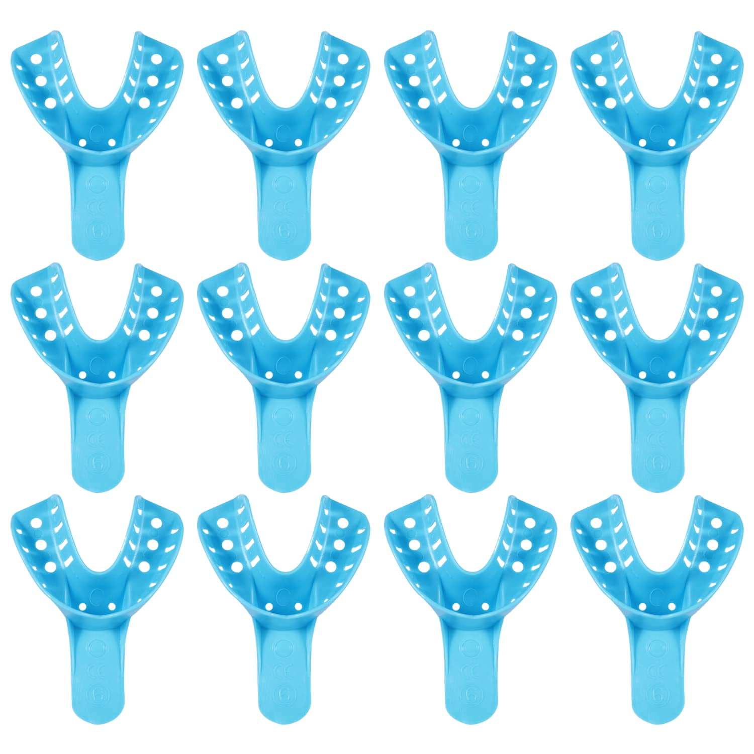 Dental IMPRESSION TRAYS Perforated #6 Lower Small, 24/Bag Blue ...