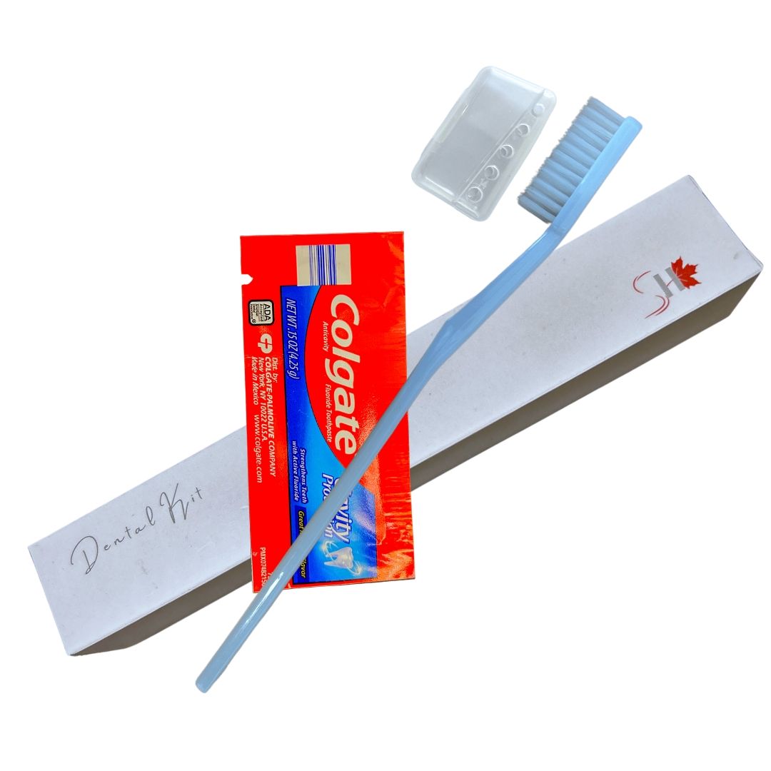 Dental Kit Toothbrush with Cap + Toothpaste COLGATE 0.15oz 1 use Guest ...