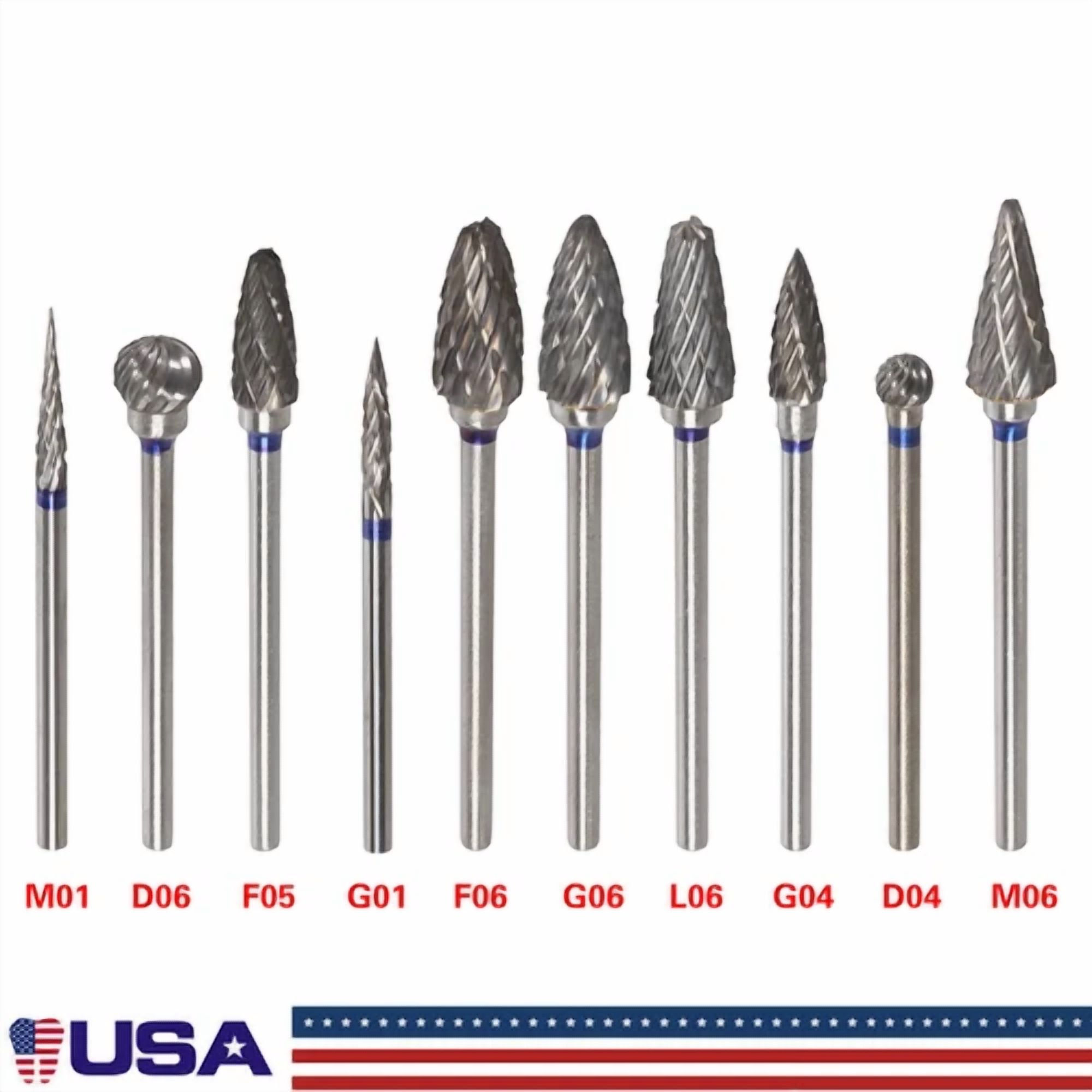 Dental Lab 2.35Mm Shank Polishing Bur Drills Carbide Steel Burs Burrs ...