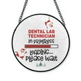 Dental Lab Technician in Progress Stained Glass Window Hanging 2025 ...