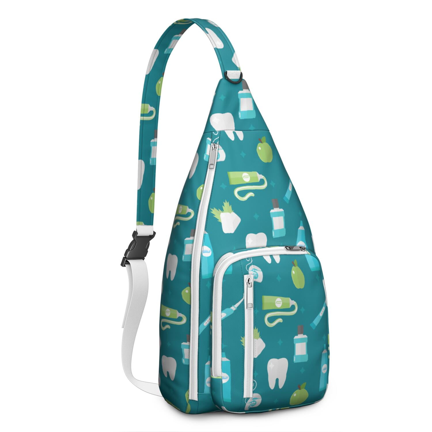 Dental Lover's Crossbody Sling Bag - Cute Tooth Pattern Waterproof ...