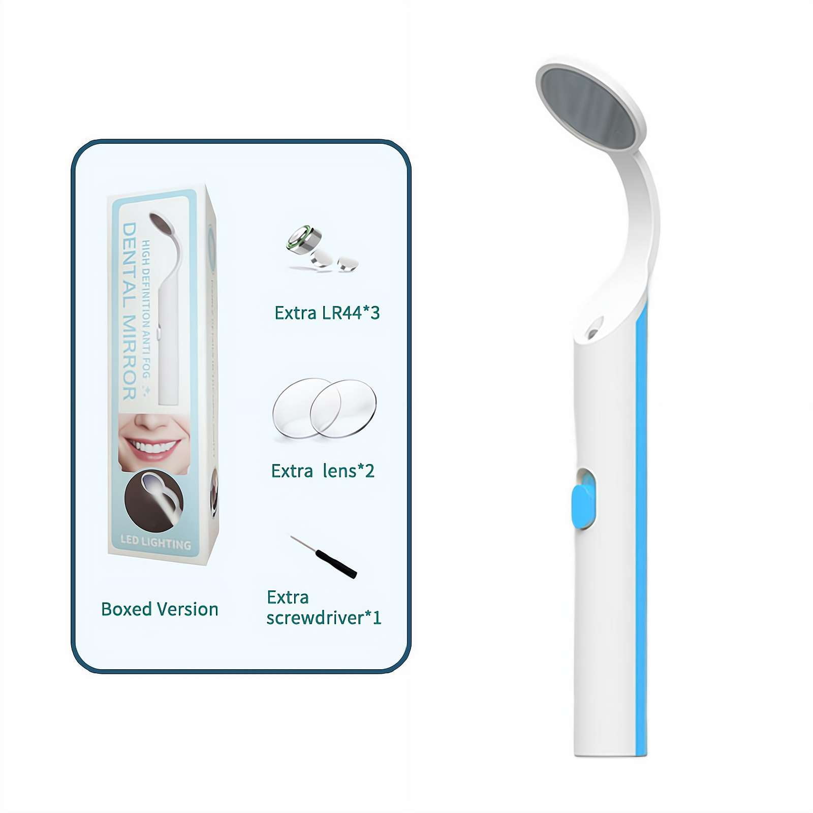 Dental Mirror with Light - LED Lighted Teeth Inspection Mirror, Anti ...