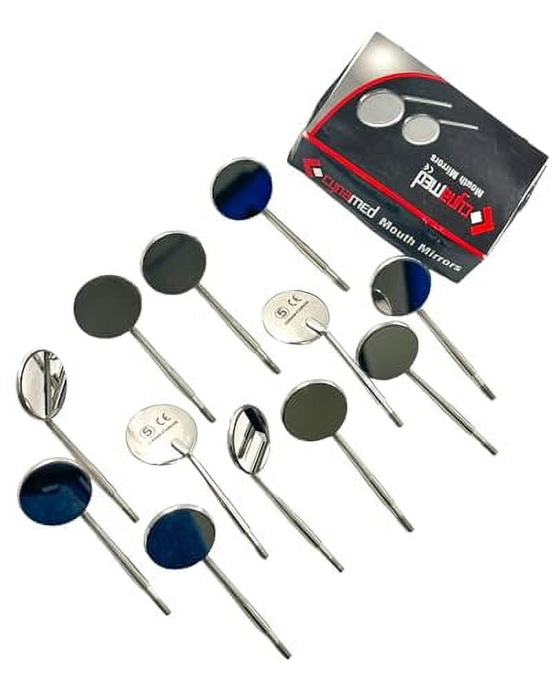 Dental Mouth Mirrors #5 (24mm) Rhodium Coated Front Surface Diagnostic ...
