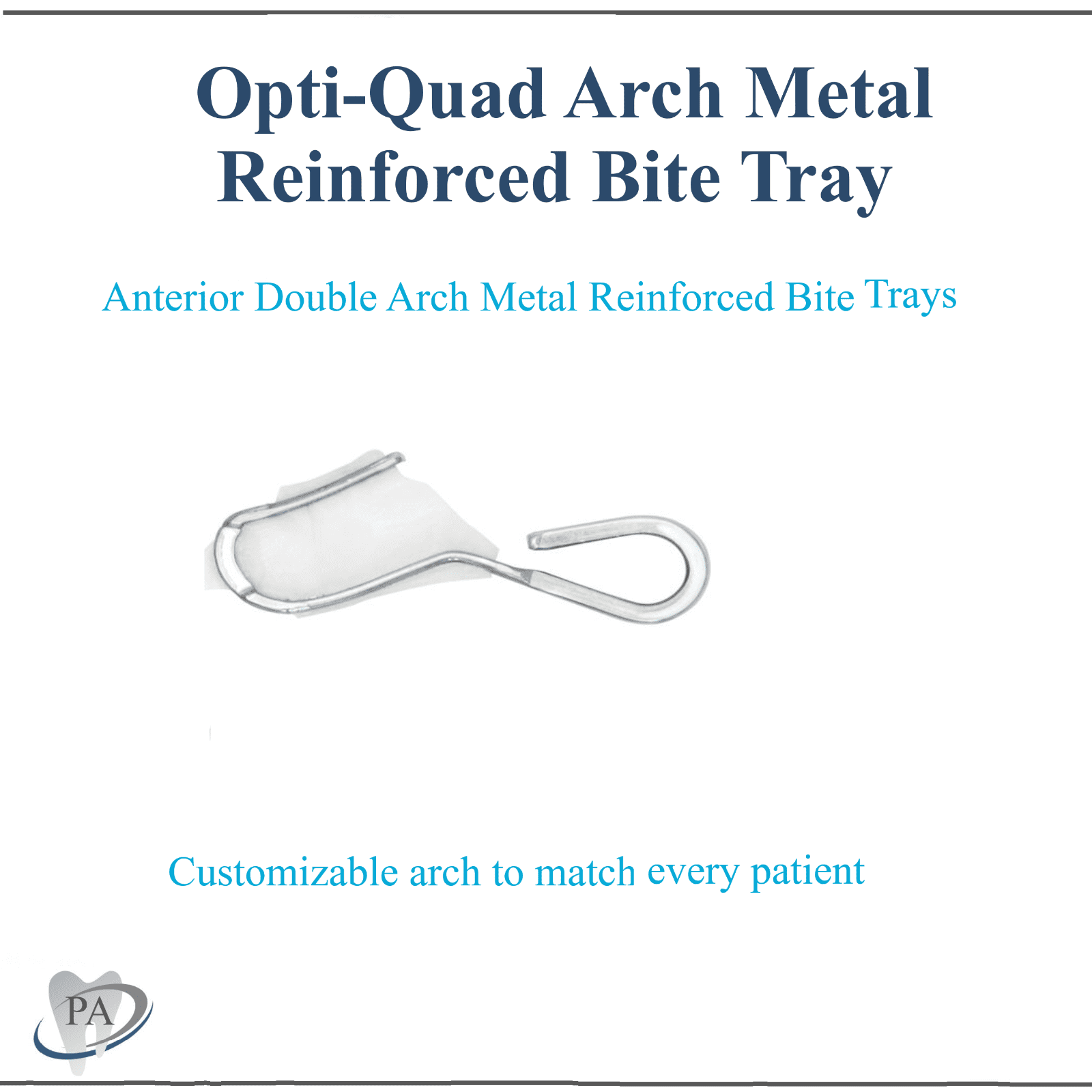 Dental Opti-Quad Anterior Double Arch Metal Reinforced Bite Trays ...