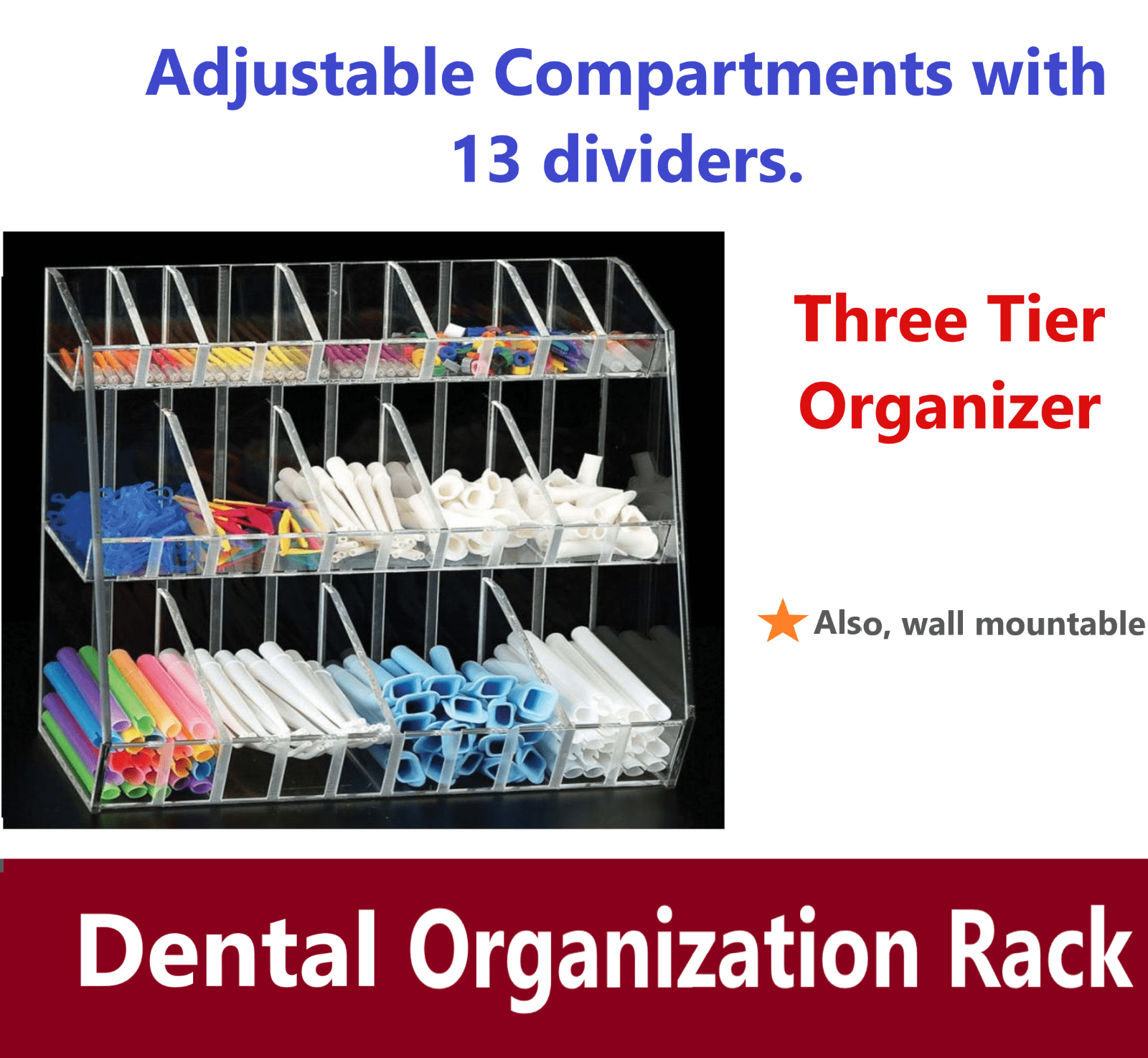 Dental Organization Rack For Saliva Ejectors, Storage Dental Items HVE ...